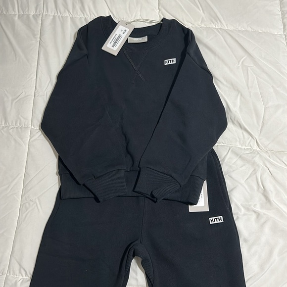 Kith | Matching Sets | Kith Kids Nelson Sweat Pant And Long Sleeve Nelson Crew Black | Poshmark